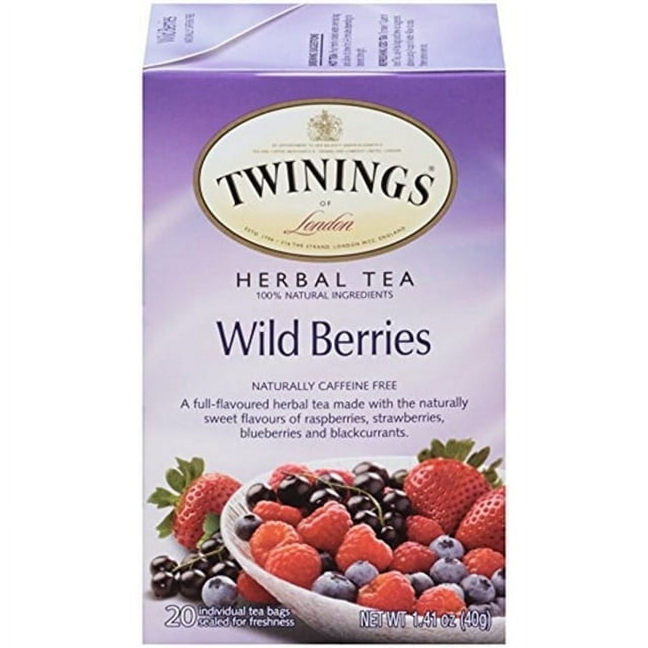 Twinings Herbal Wild Berries Bagged Tea, 20 Count - Walmart.com
