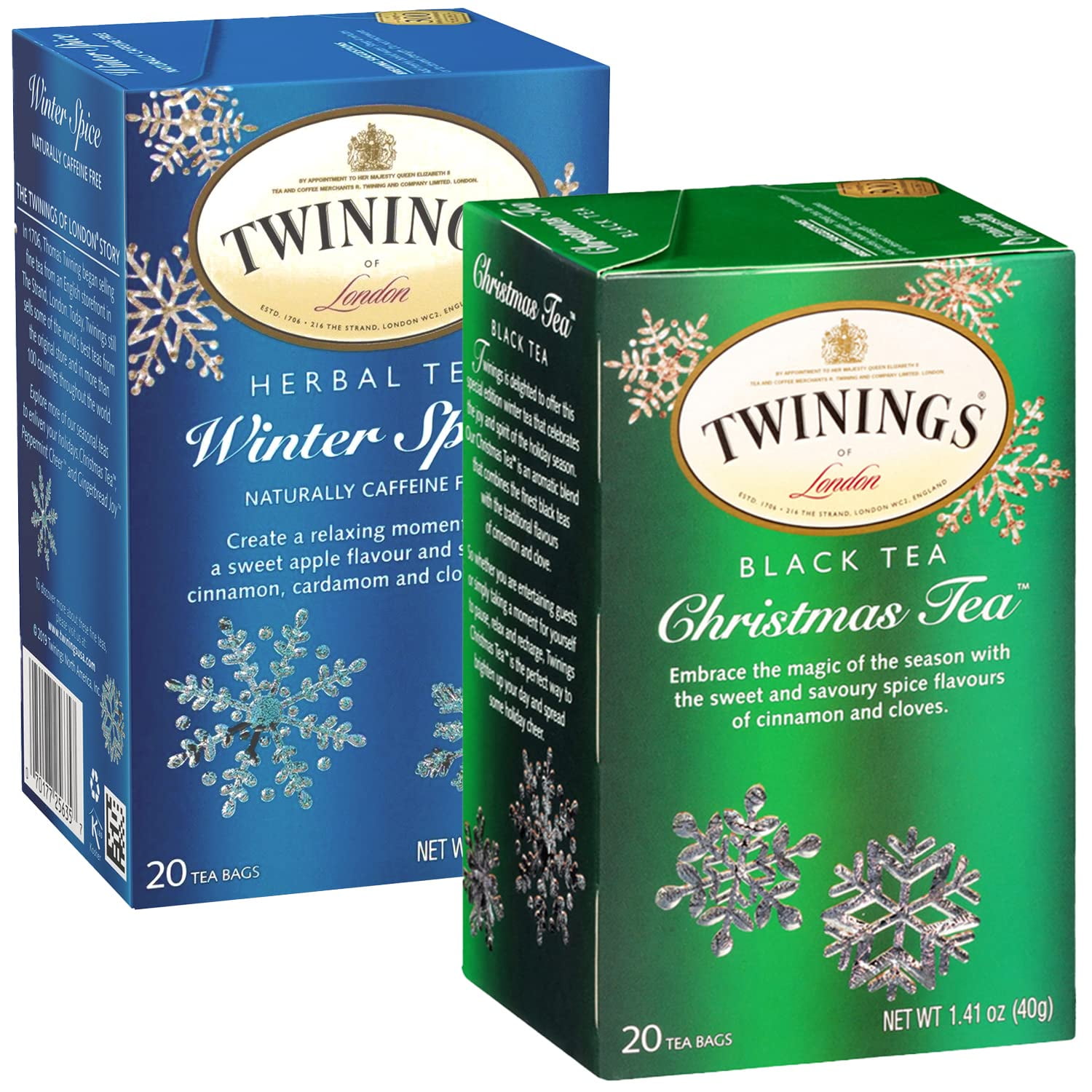 Twinings Holiday Sweet & Spicy Tea Variety 2-Pack – Caffeinated ...