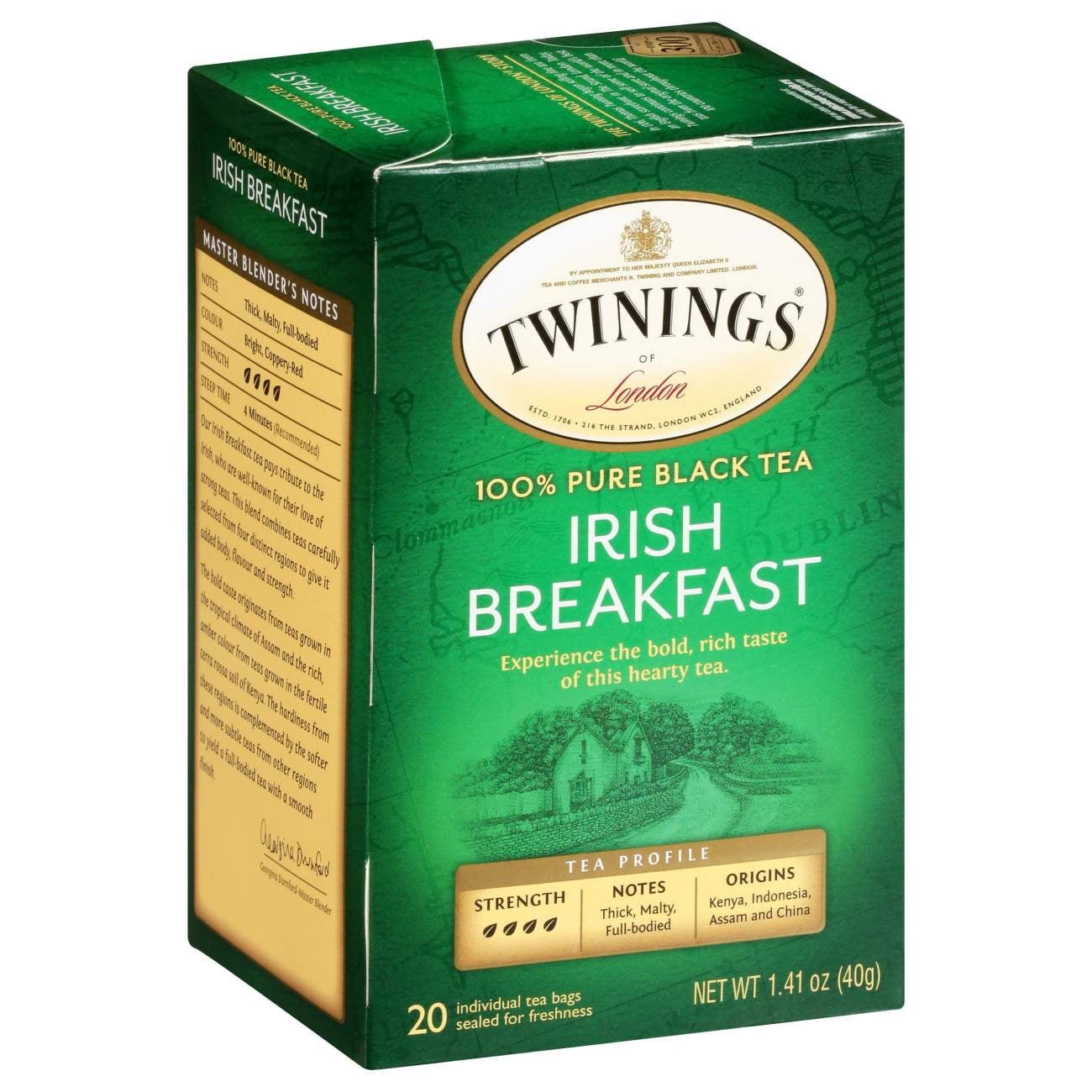 Twinings Irish Breakfast Tea Bags 20 ct for Office Breakroom - Walmart ...