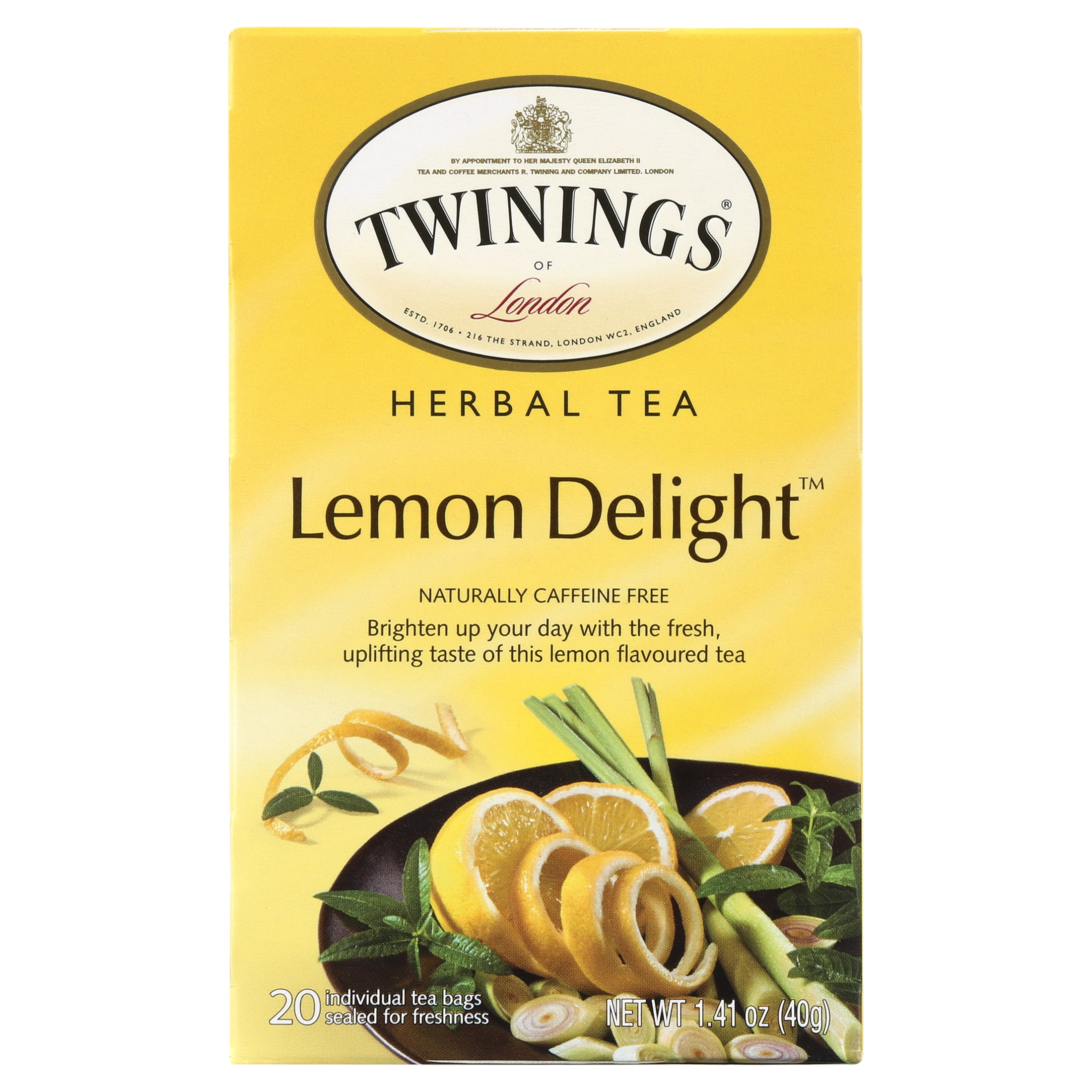 Twinings Lemon Delight Herbal Tea Bags, Caffeine Free, (6) 20 Count ...