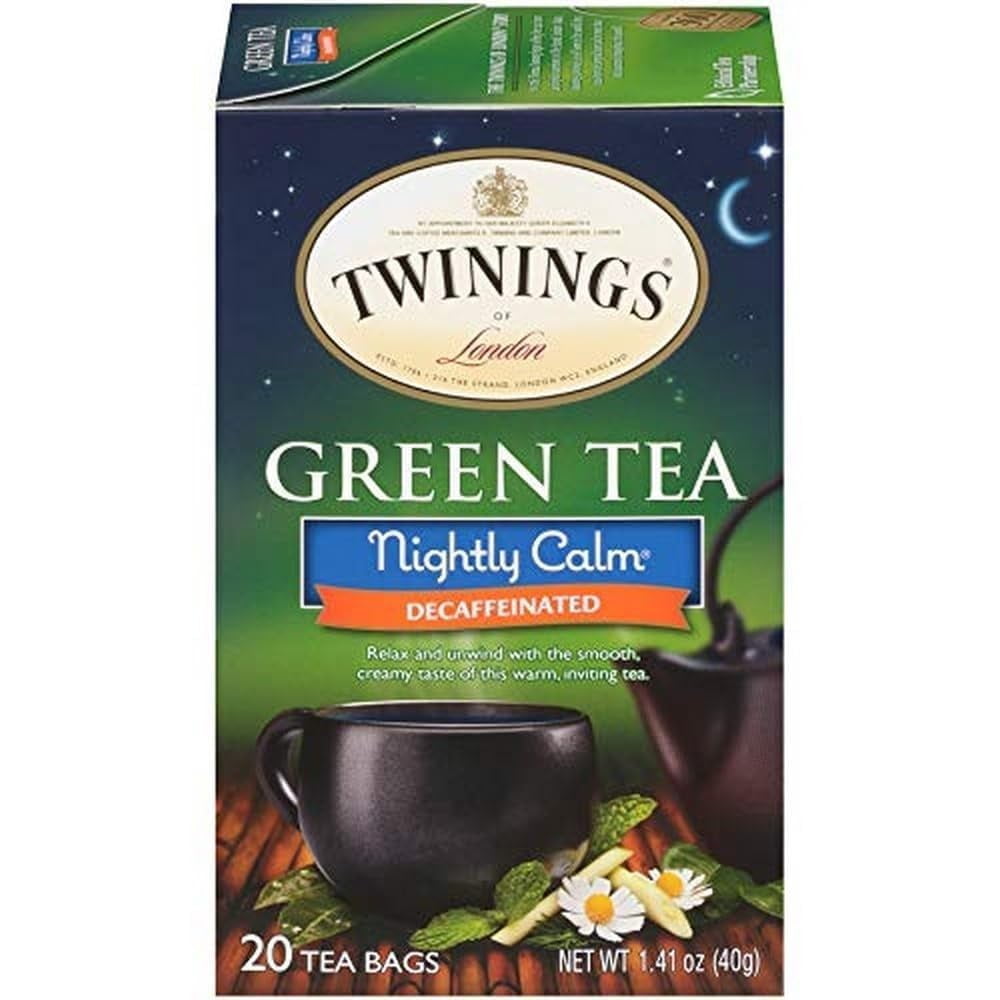 Twinings Nightly Calm Decaffeinated Green Tea Bags, 20 Count - Walmart.com