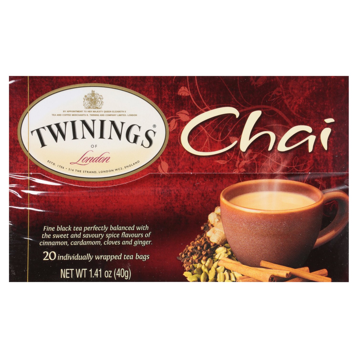 Twinings Of London Black Tea Chai , 20Pk - Walmart.com