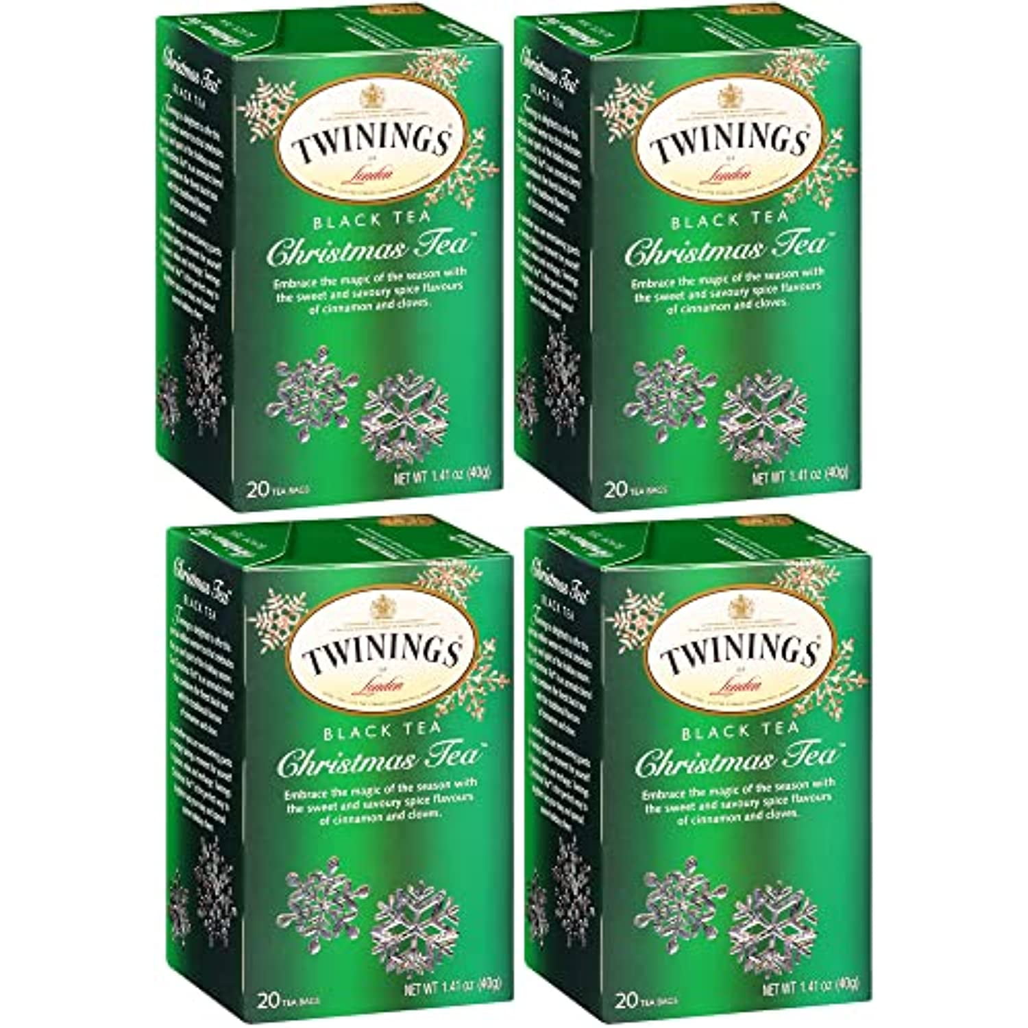 Twinings Of London Christmas Black Tea, Individually Wrapped, Spicy And ...