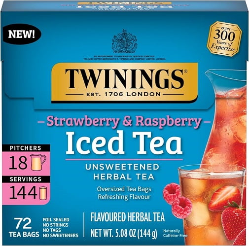 Twinings Of London Iced Tea Strawberry & Raspberry - Walmart.com