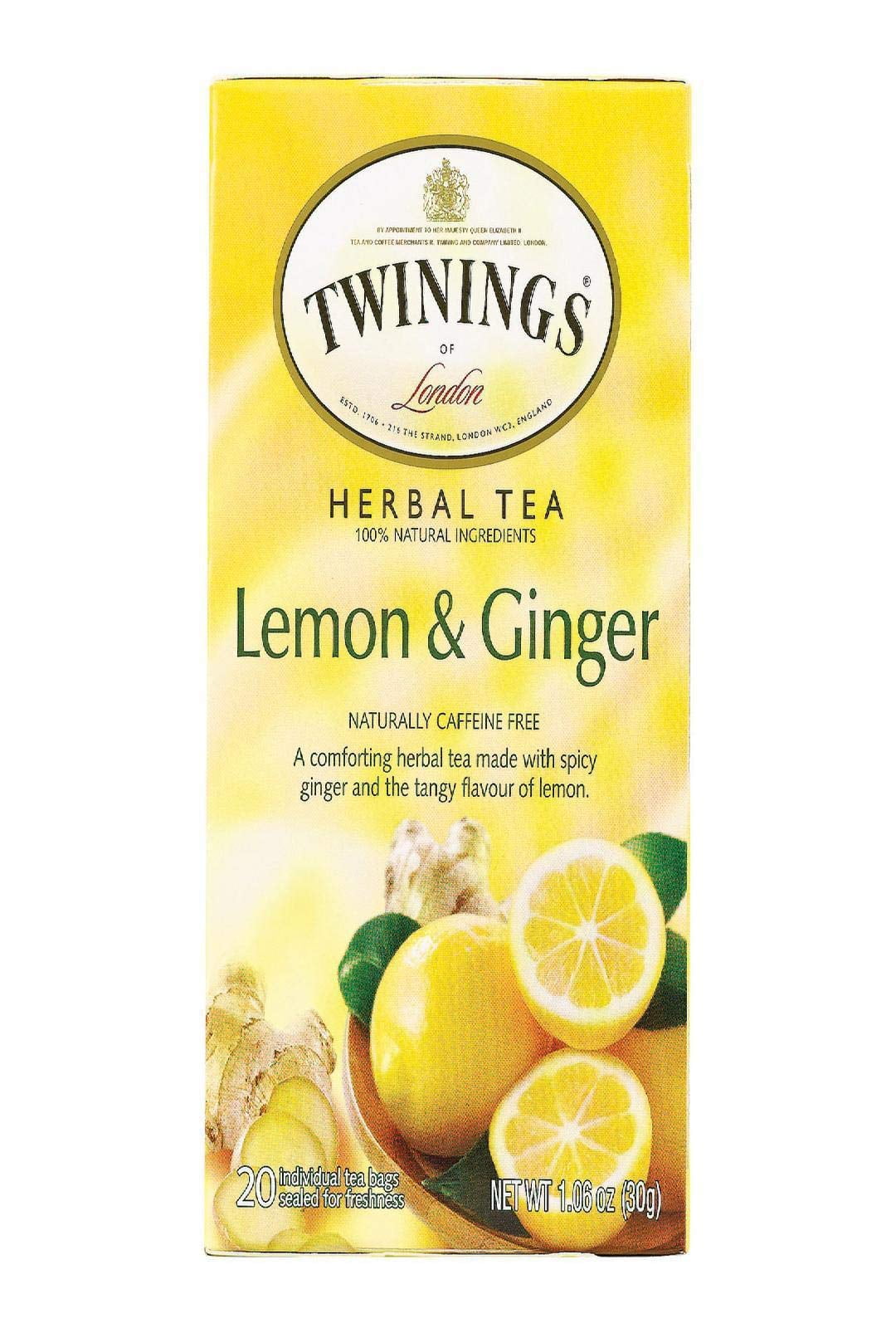 Twinings Of London Lemon & Ginger Herbal Tea, 20 Count Packaging May ...