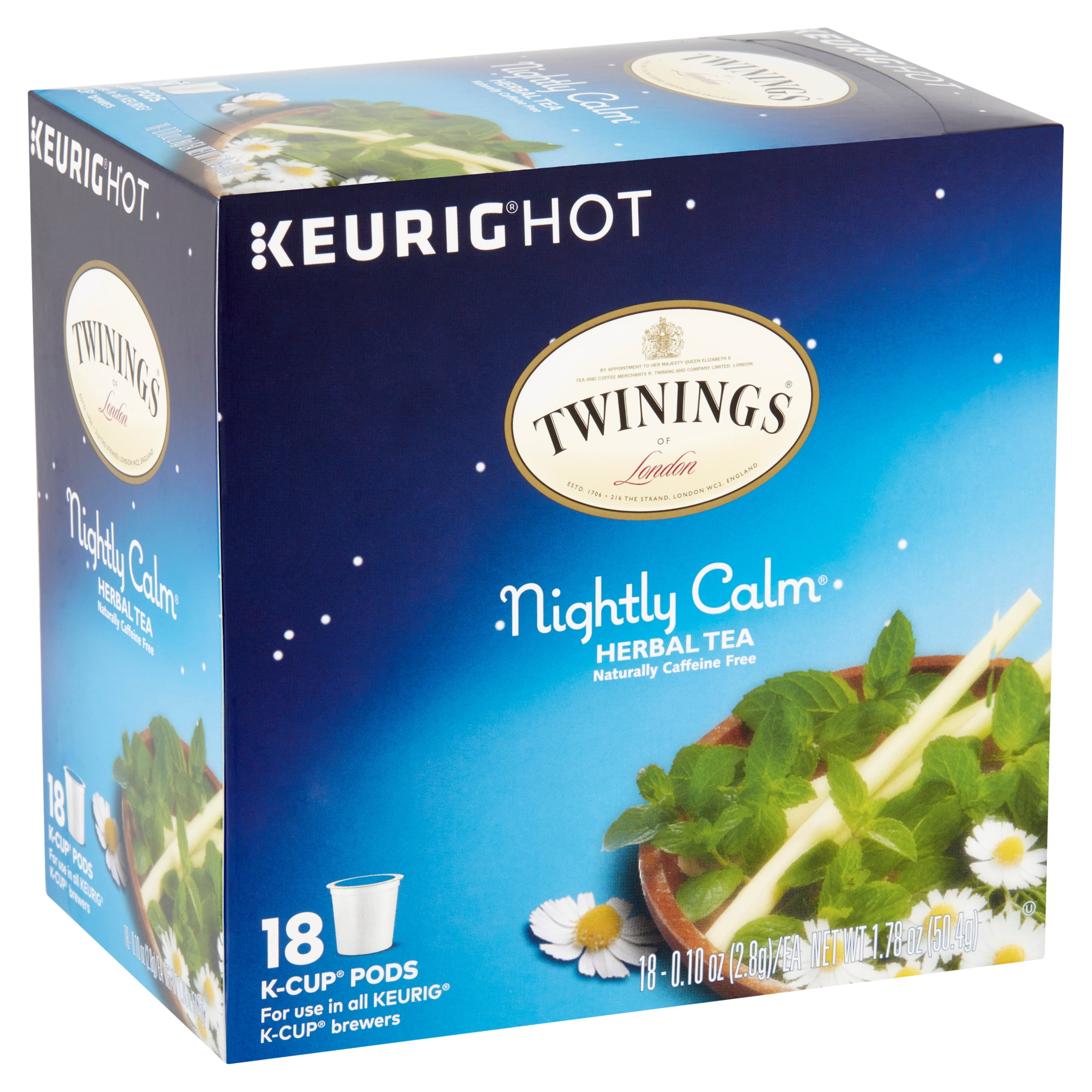 Twinings Of London Nightly Calm Herbal Tea K-Cup Pods for Keurig, 18 ...