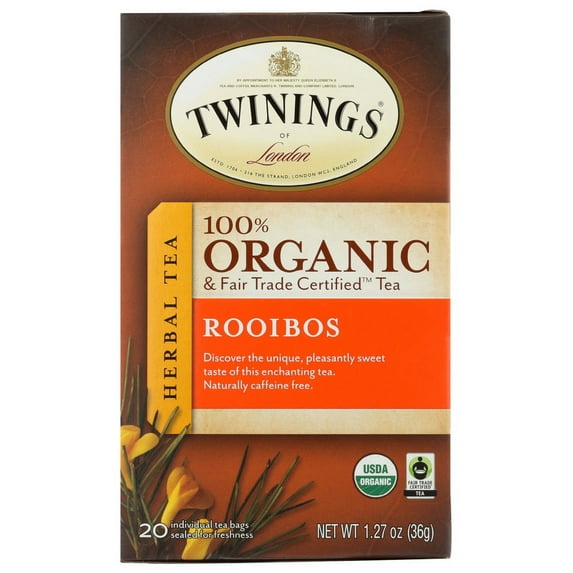 Twinings Organic Rooibos Bagged Tea, 20 Ct - Walmart.com