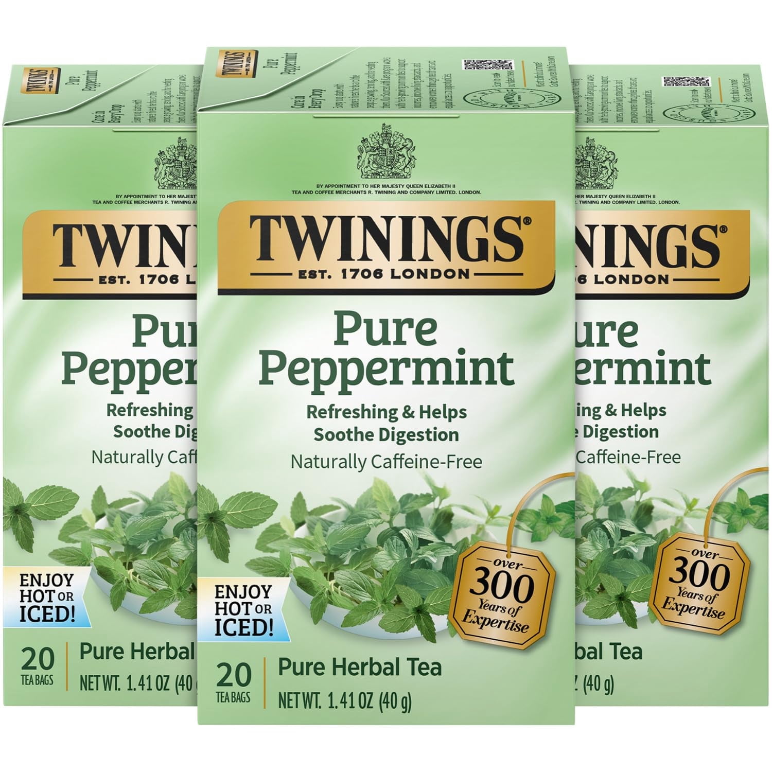 Twinings Pure Peppermint Tea - Refreshing Mint Tea, Naturally Caffeine ...
