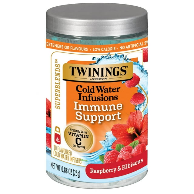 Twinings Superblends Cold Water Infusions Immune Support Raspberry ...