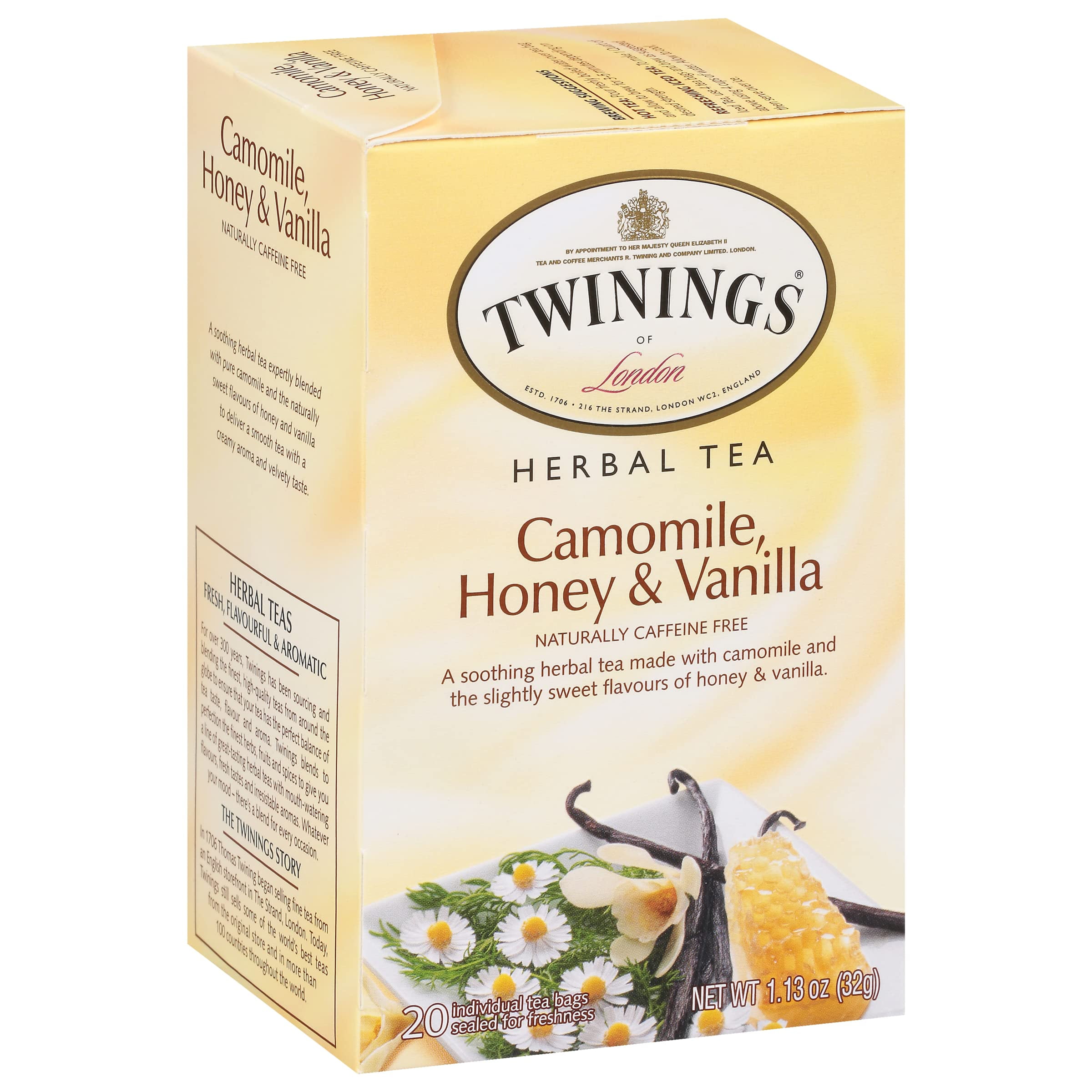 Twinings Tea, Camomile, Honey & Vanilla - Comforting Caffeine Free ...