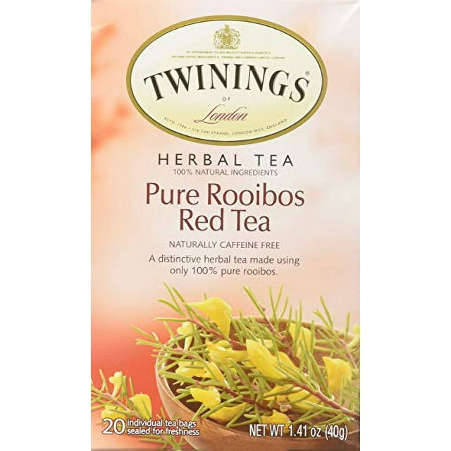 Twinings Herbal Red African Rooibos Tea Bags, 20 ct - Walmart.com