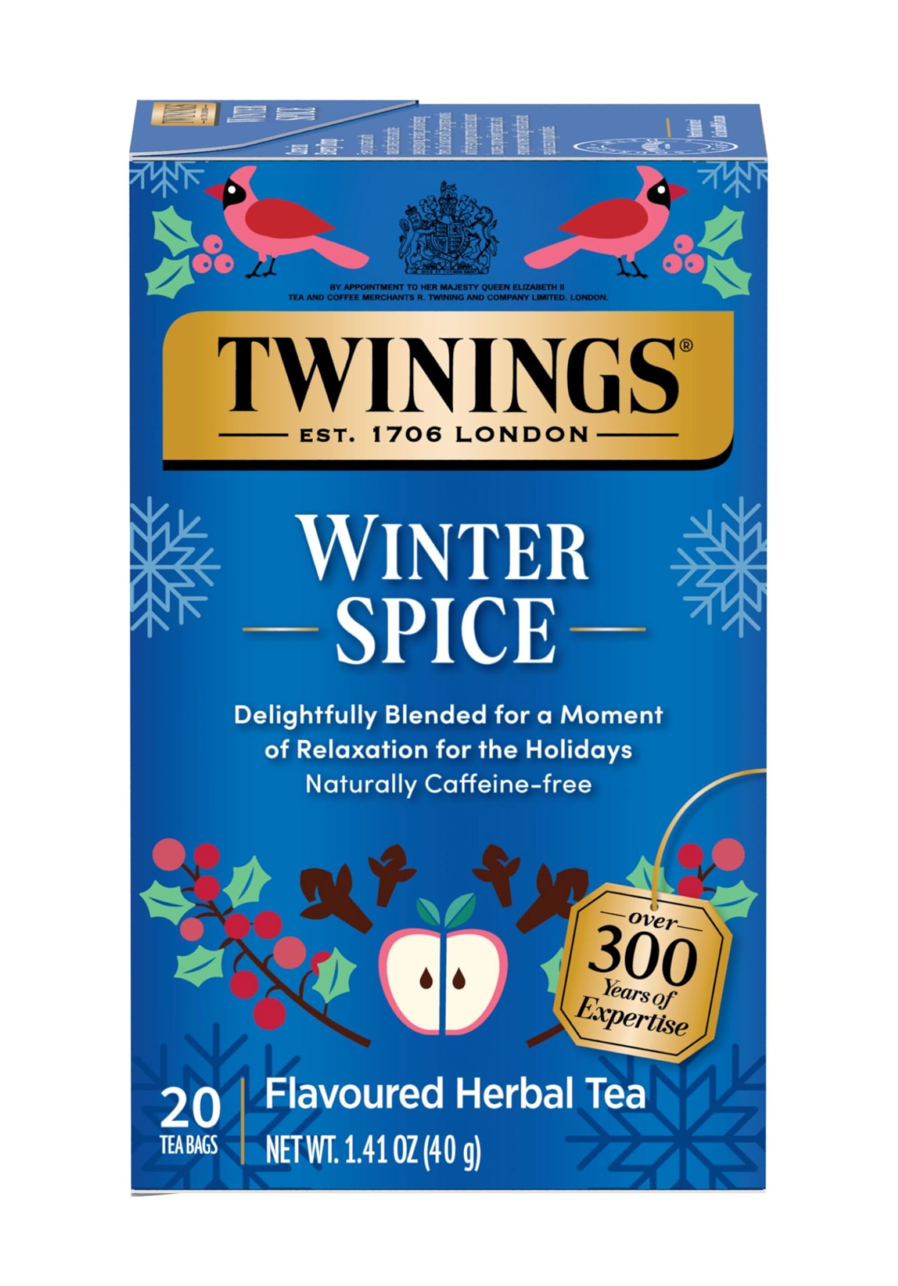 Twinings Winter Spice Herbal Tea Individually Wrapped, 20 Count (Pack ...