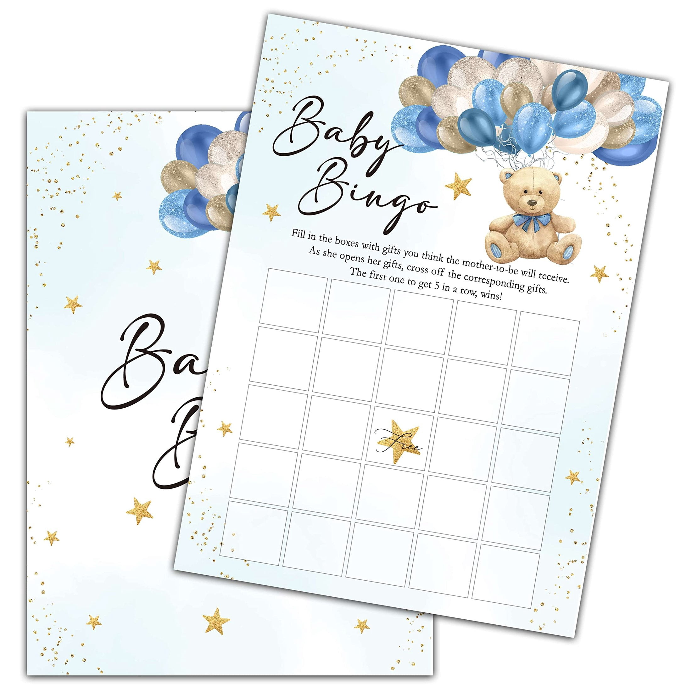 Twinkle Bear Bingo Bash: Engaging Baby Shower Game Cards for Fun-Filled ...