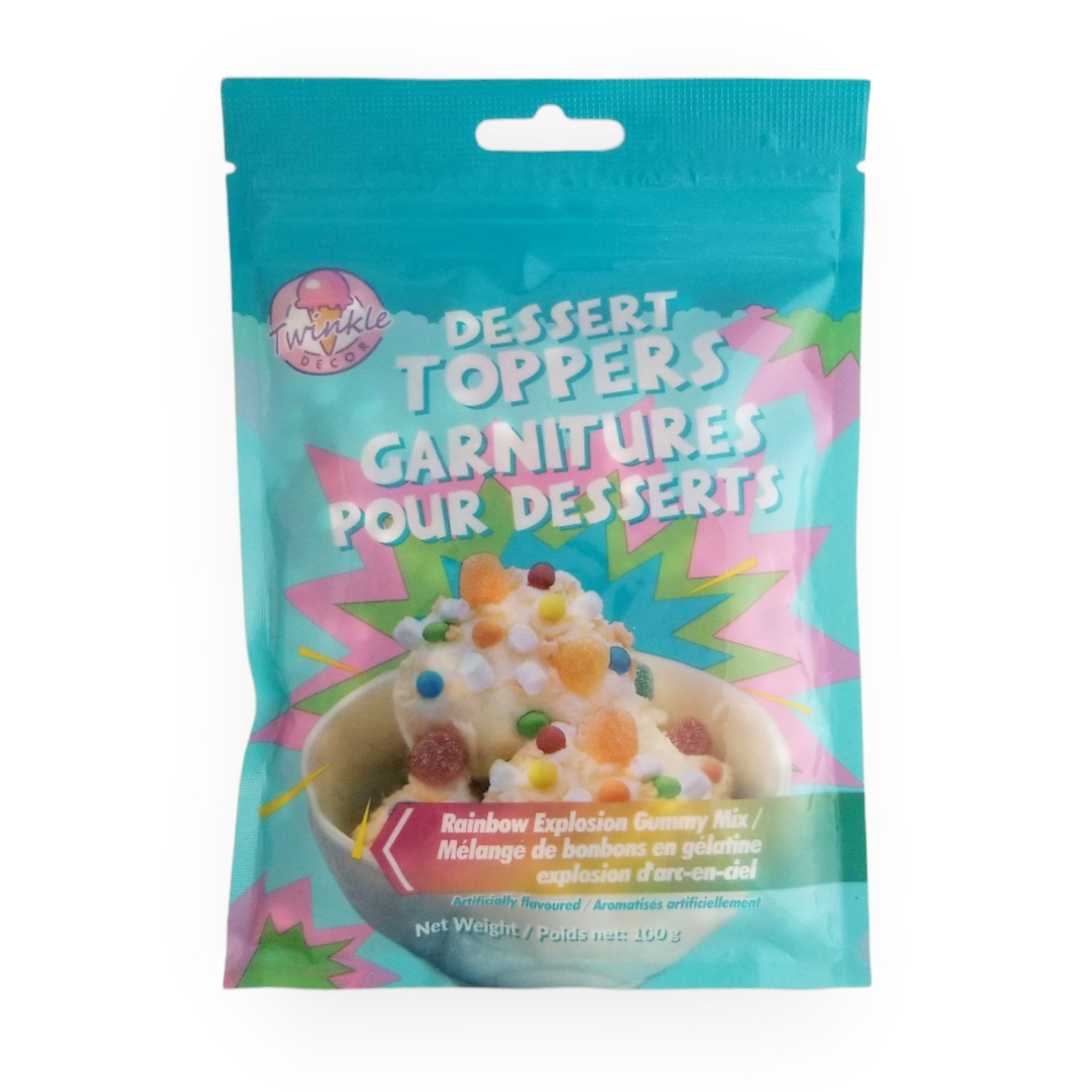 Twinkle Decor Dessert Toppers Rainbow Explosion Gummy Mix, 100g/3.5 oz ...