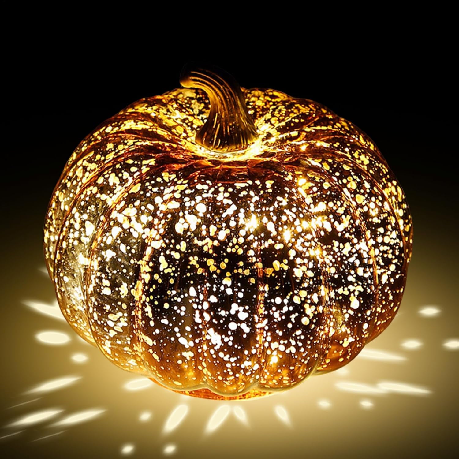 Twinkle LED Light Pumpkins, Pumpkin Lantern, Illuminated Glass Pumpkins ...
