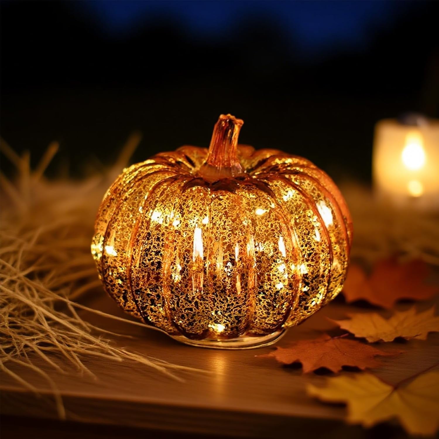 Twinkle LED Light Pumpkins, Starry Night Pumpkins with Timer ...