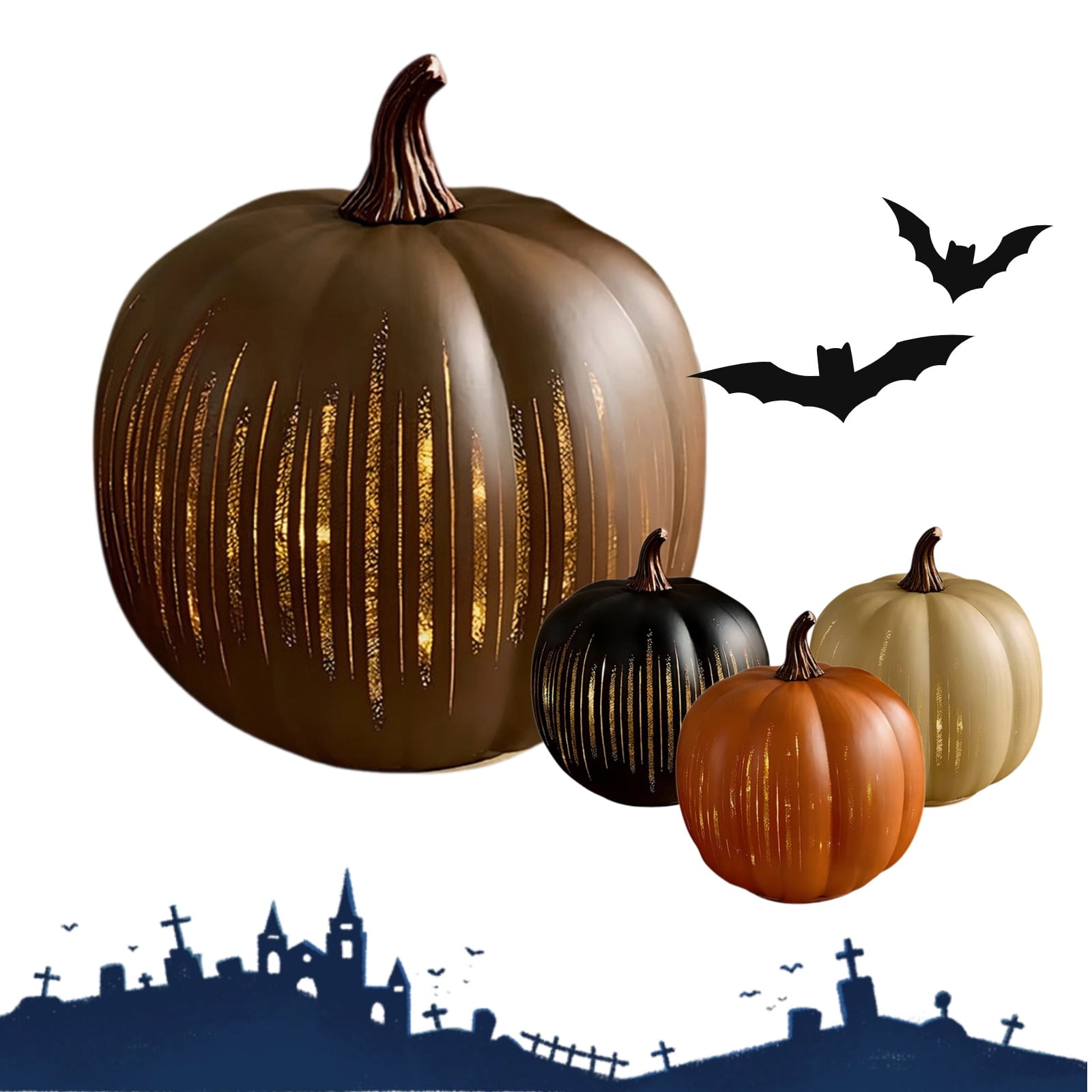 Twinkle LED Pumpkins Light, Starry Night Pumpkins, Illuminated Fall ...