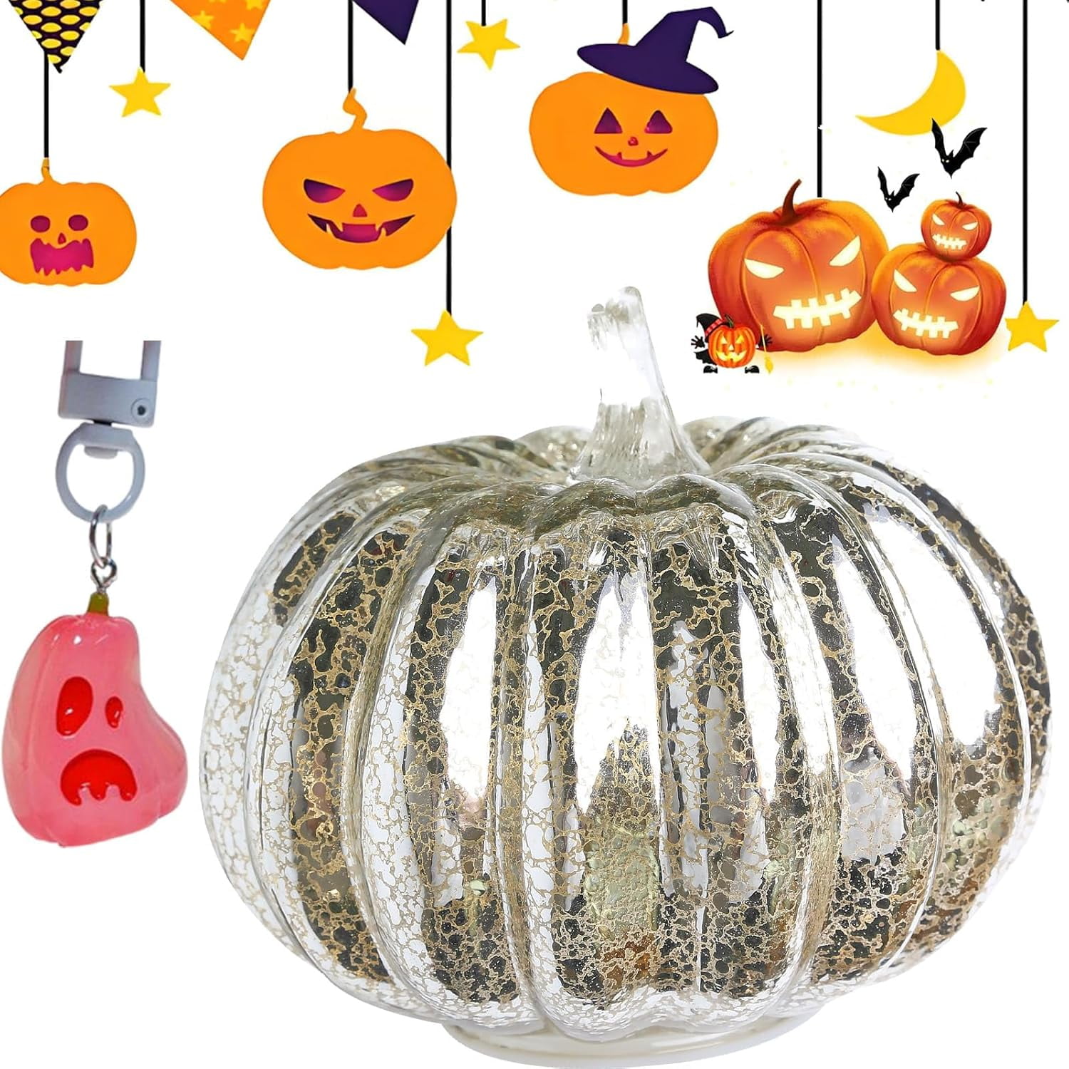 Twinkle Light Pumpkins, Starry Night Pumpkins, Stained Glass Pumpkin ...