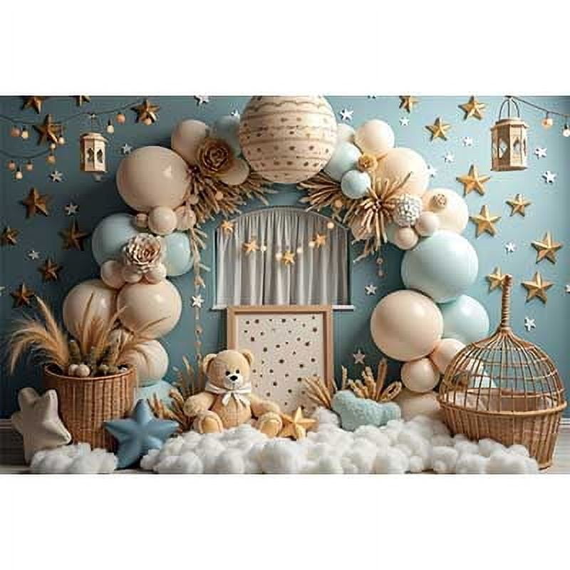 Twinkle Little Star Baby Shower Backdrop for Photography Moon Clouds ...