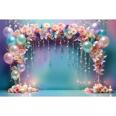 Twinkle Little Star Baby Shower Backdrop for Photography Moon Clouds ...
