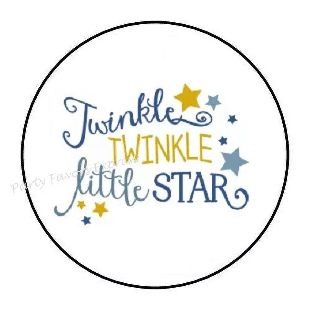Twinkle Little Star Baby Shower Stickers Favors Phone Decal Water ...