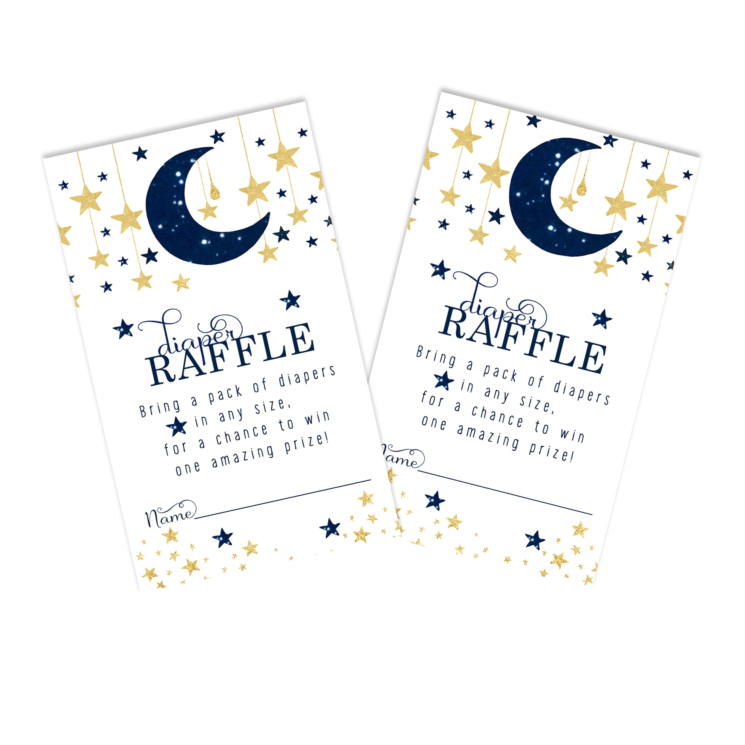 Paper Clever Party Twinkle Little Star Diaper Raffle Tickets, 50 Pack ...