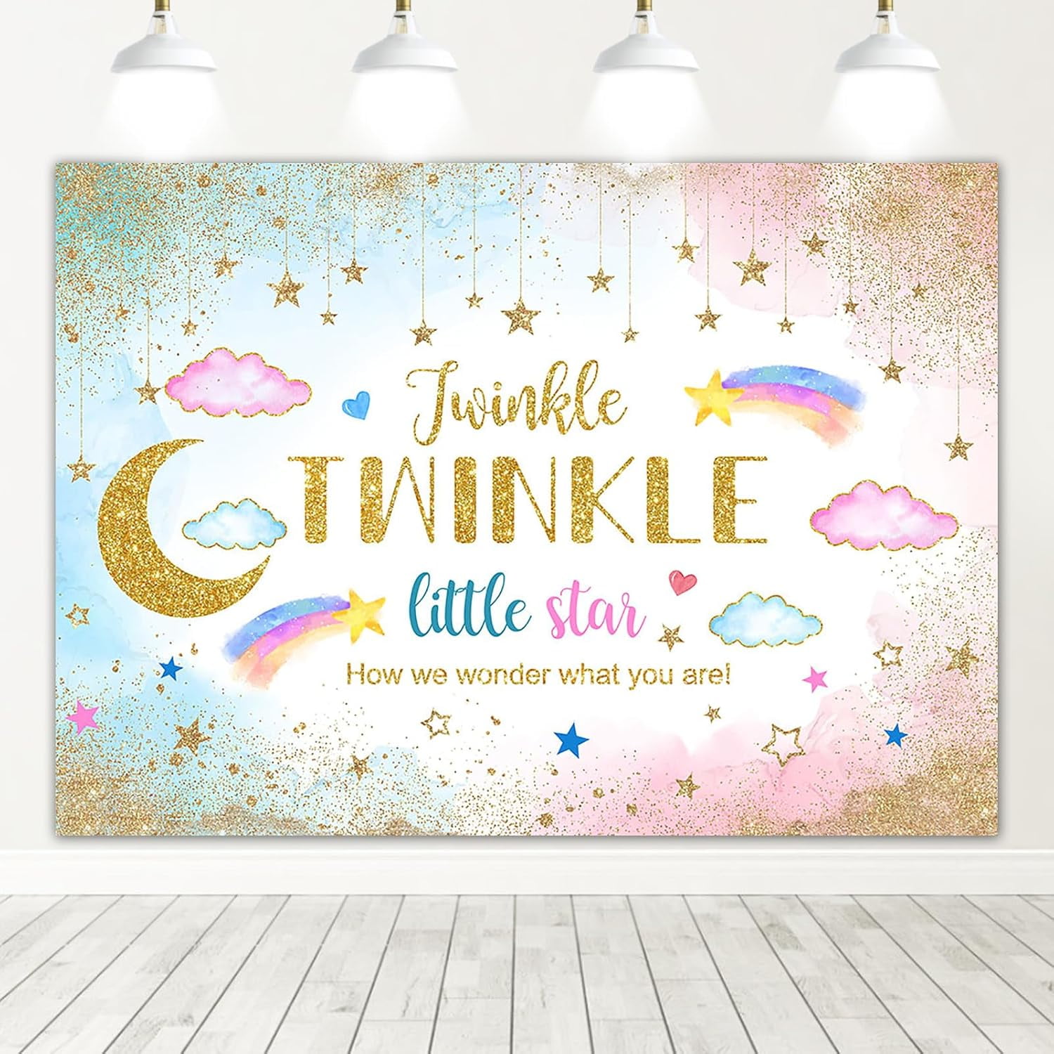 Twinkle Twinkle Little Star Gender Reveal Backdrop Boy or Girl How We ...