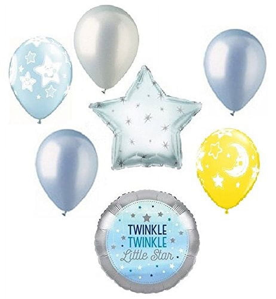 Twinkle Twinkle Little Star Moon Boy Baby Shower Balloon Bouquet ...