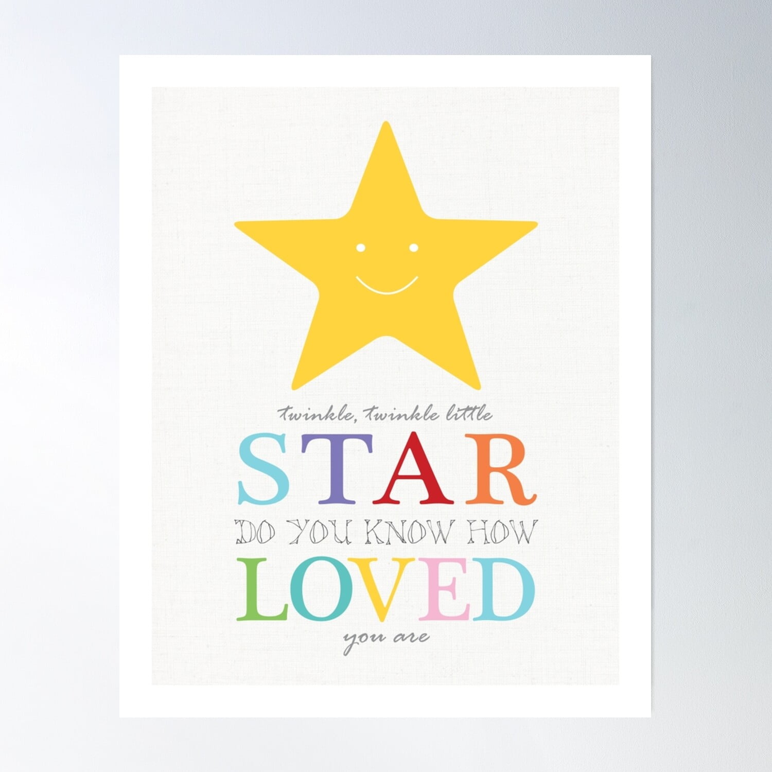 Twinkle Little Star Poster Wall Art, Modern Wall Decor, 8x12 UNFRAMED ...