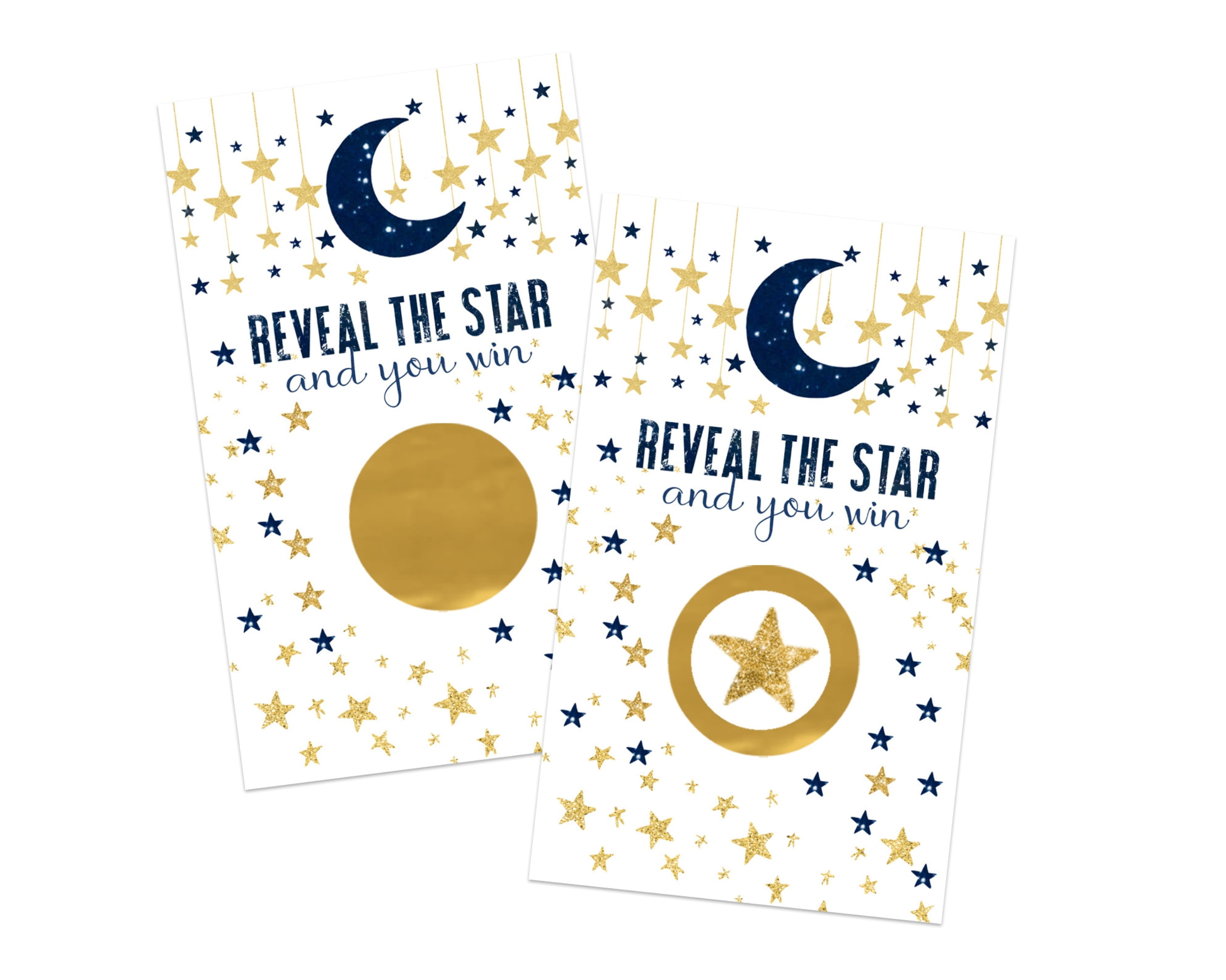 Twinkle Little Star Scratch Off Game Cards - 30 Pack, Celestial Navy ...