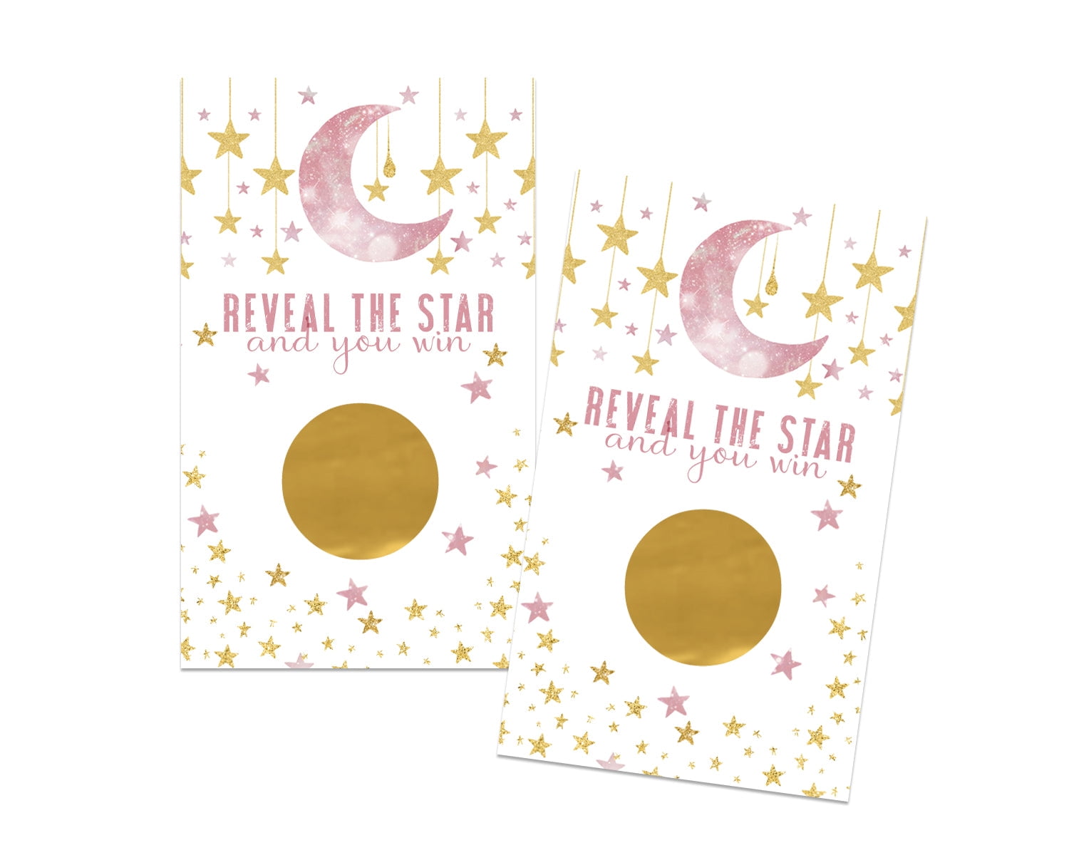 Twinkle Little Star Scratch Off Game Cards for Baby Showers, Graduation ...