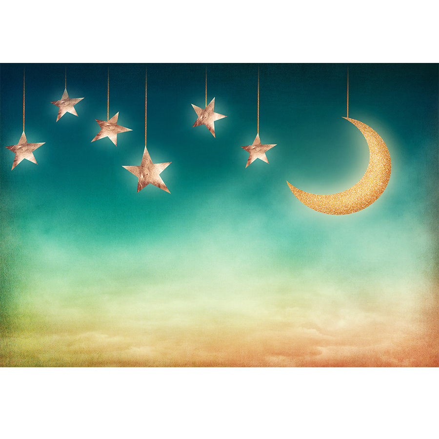 Twinkle Moon Cloud Layer Sky Photography Background Newborn Baby ...
