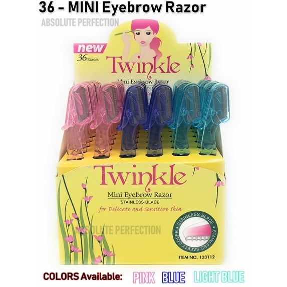 Twinkle Eyebrow Shaver Razor Bikini Trimmer Shaper Sensitive & Delicate Skin Hair Removal 36 ...