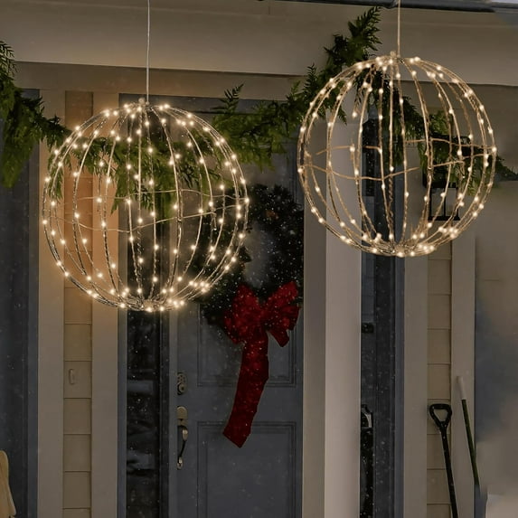 Twinkle Orbs Battery Operated,8"/10"/12"/16" Christmas LED Light Globe ...