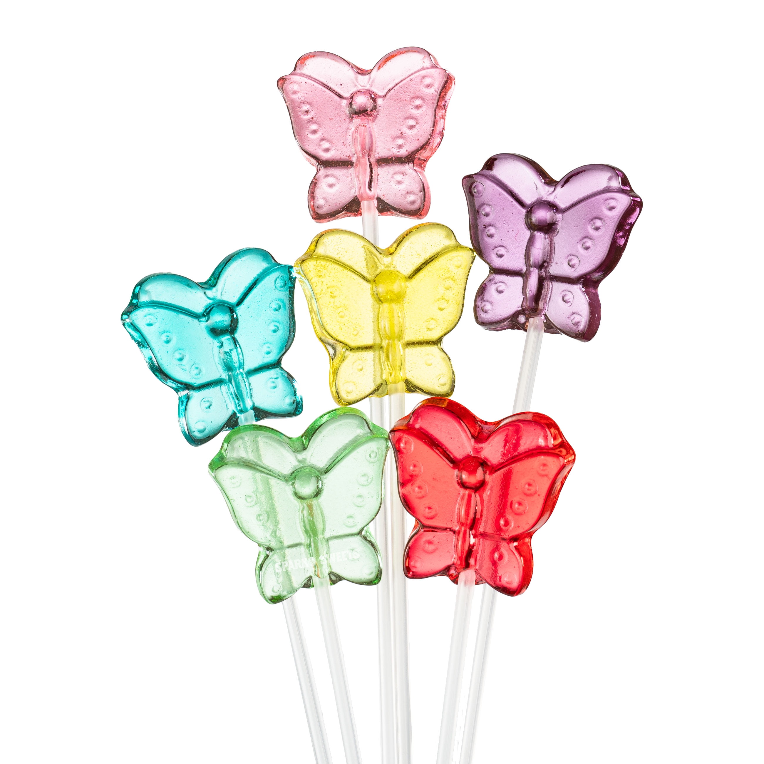 Sparko Sweets Butterfly Twinkle Pops Lollipops, 100 Pieces, Multi-Flavor, 11-Inch Stems ...