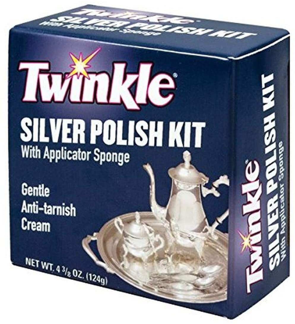 Twinkle Silver Polish Kit, Gentle Anti-Tarnish Cream, 4.38-Ounce Box ...