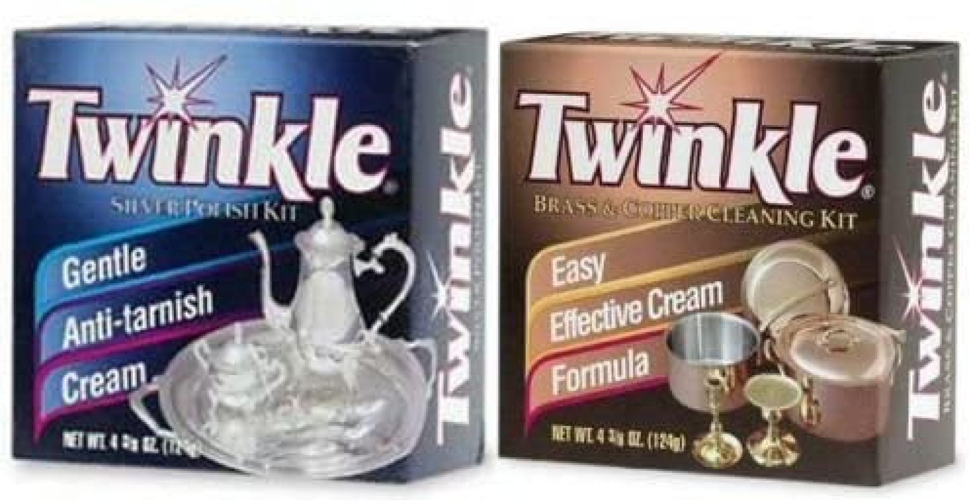 Twinkle Silver Polish Kit and Brass & Copper Cleaning Kit (Pack of 2 ...