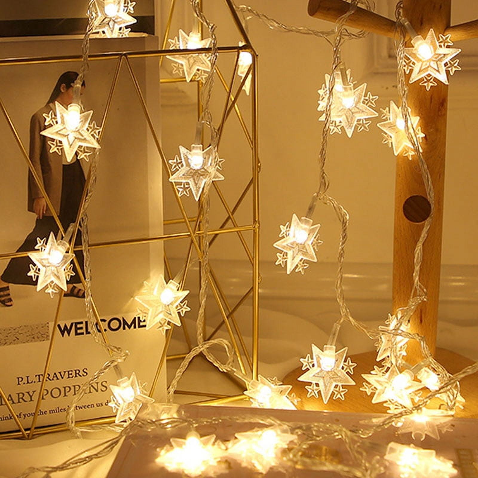 Twinkle Star 1.5M Star String Lights, Plug in Fairy String Lights ...