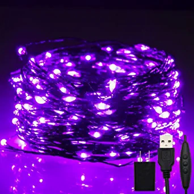 70 LED Purple and Orange String Lights for Halloween Displays Party ...