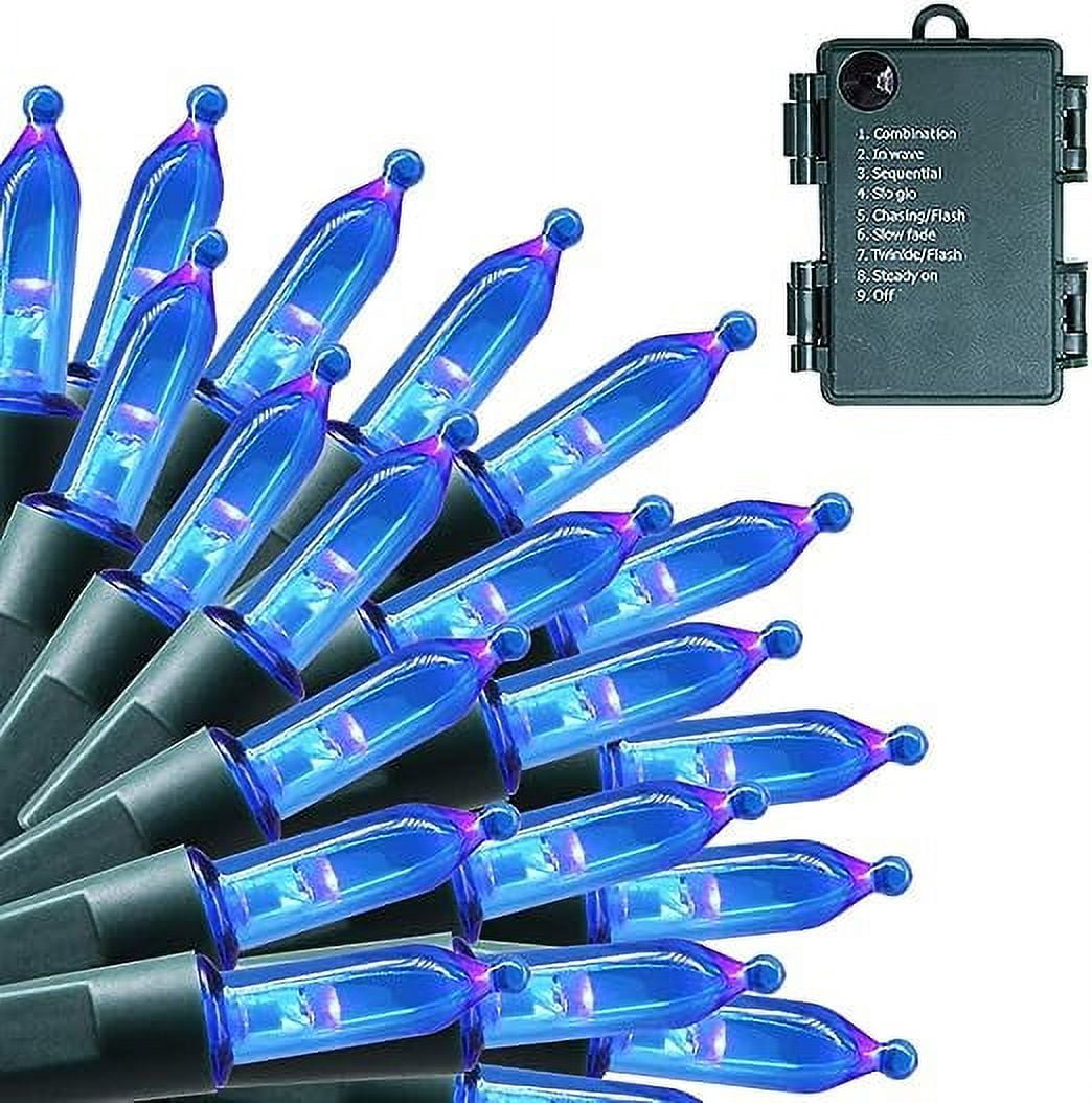 Twinkle Star 50 LED Battery Operated Christmas Lights 16 ft Mini String ...