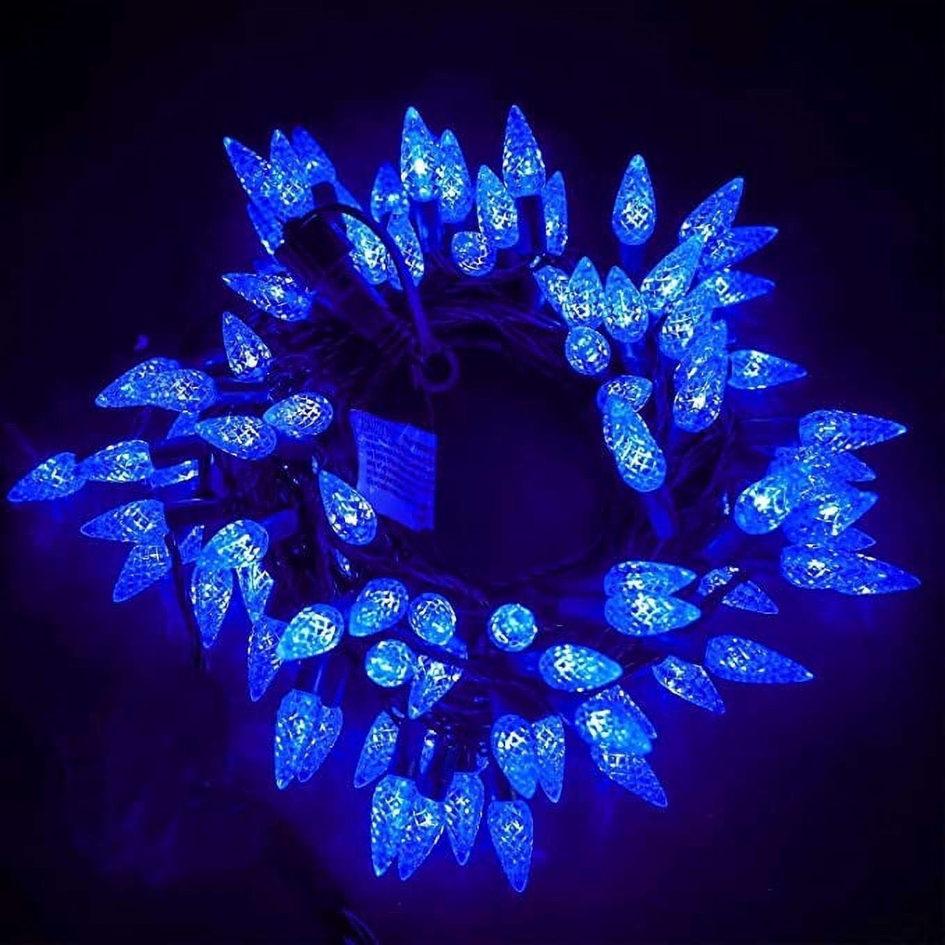 Twinkle Star C6, 100 LED Blue Lights, 33ft, Indoor/Outdoor, Patio ...