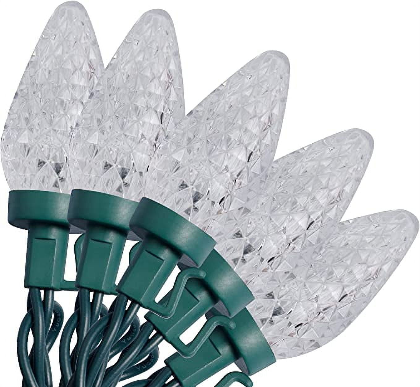 Twinkle Star C9 String Lights, 50 LED 33ft, Extendable Wire, 29V ...