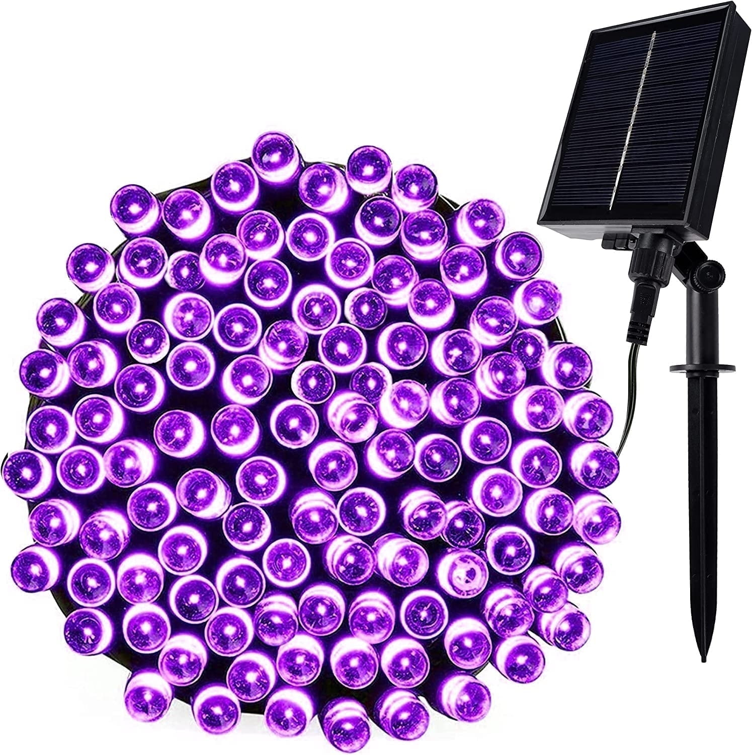 Twinkle Star 98FT Solar String Lights, 300 LED, Waterproof, Purple ...