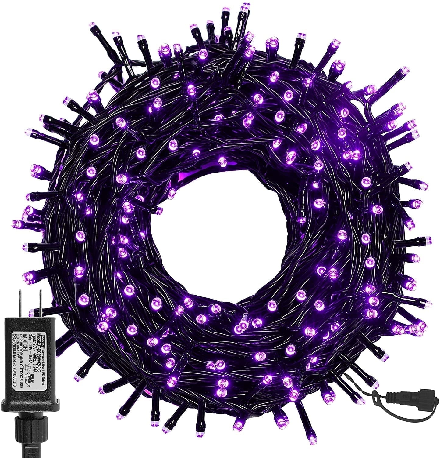 Twinkle Star Christmas Lights, Purple LED String Lights, 8 Modes, 99 ft ...