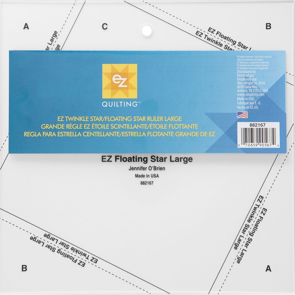 Twinkle Star & Floating Star Ruler Large- , Pk 1, EZ Quilting - Walmart.com