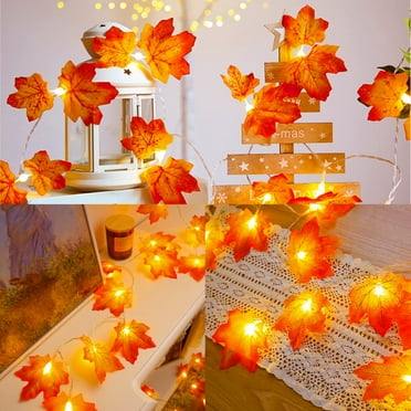 Fall Maple Leaf String Light Christmas Thanksgiving Decorations Fall ...