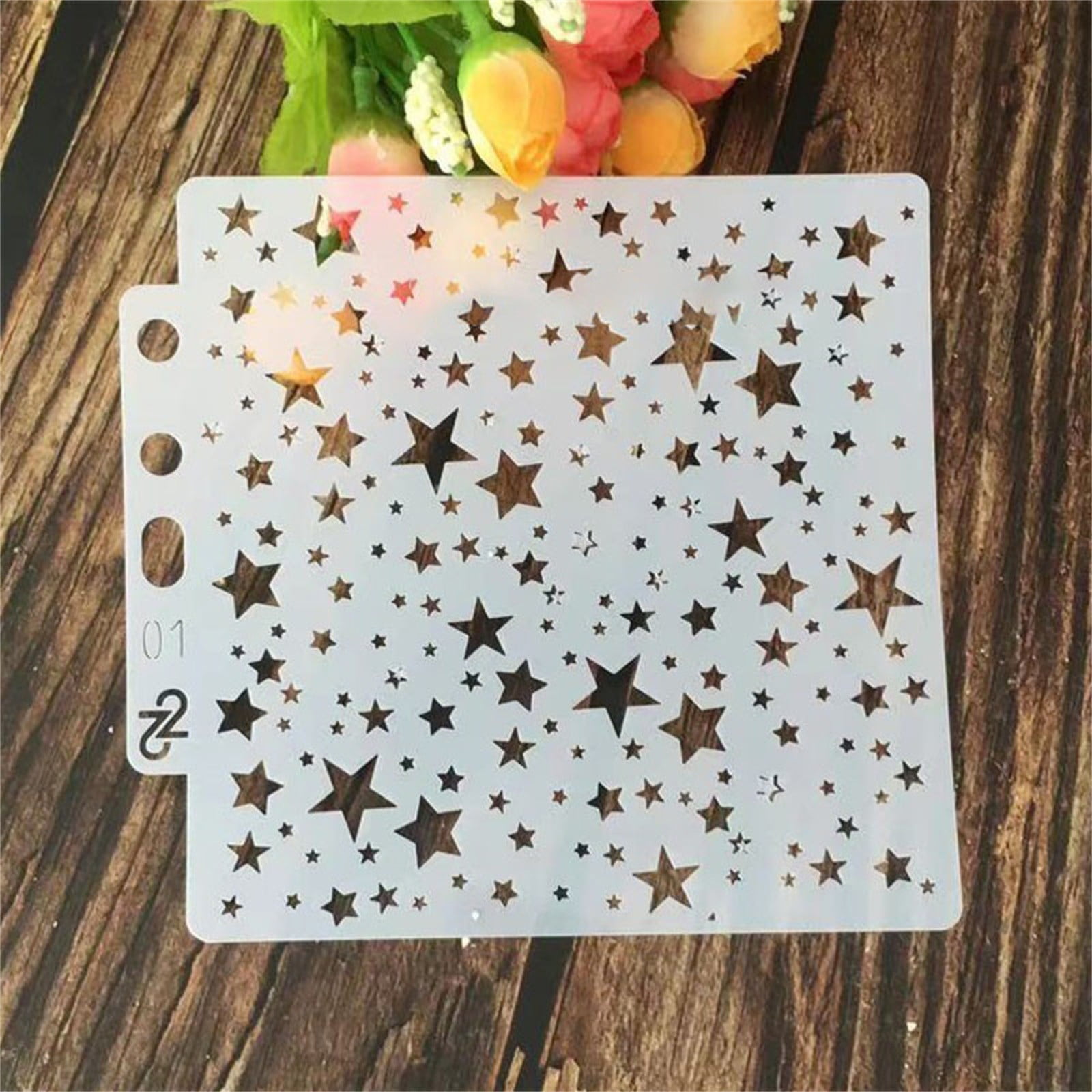 Twinkle Star Shaped Reusable Stencil Airbrush Painting Art DIY Home Decor Scrap Booking Album ...
