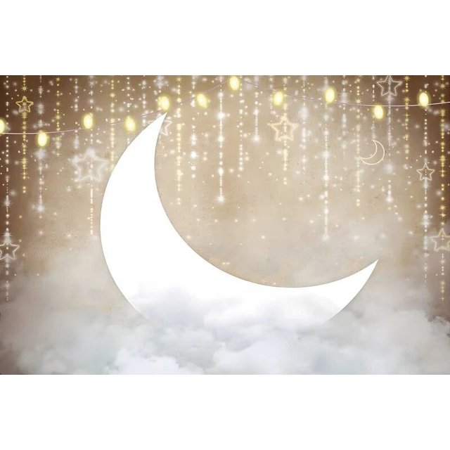 Twinkle Twinkle Little Star Backdrop Dreamy Moon Light Clouds Baby ...