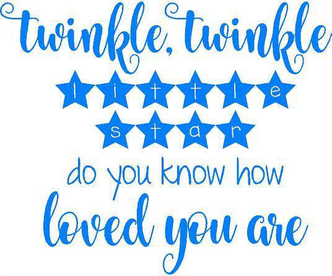 Twinkle Twinkle Little Star Decal - Nursery Vinyl Wall Quote 20"x18 ...
