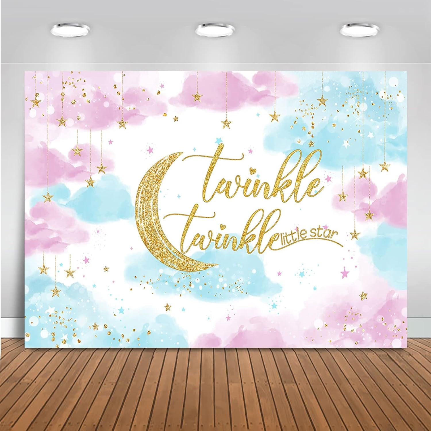 Twinkle Twinkle Little Star Gender Reveal Backdrop Boy or Girl Gender ...